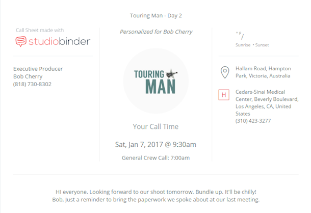 The Anatomy of a Call Sheet: How to Make a Call Sheet for Film and Tv